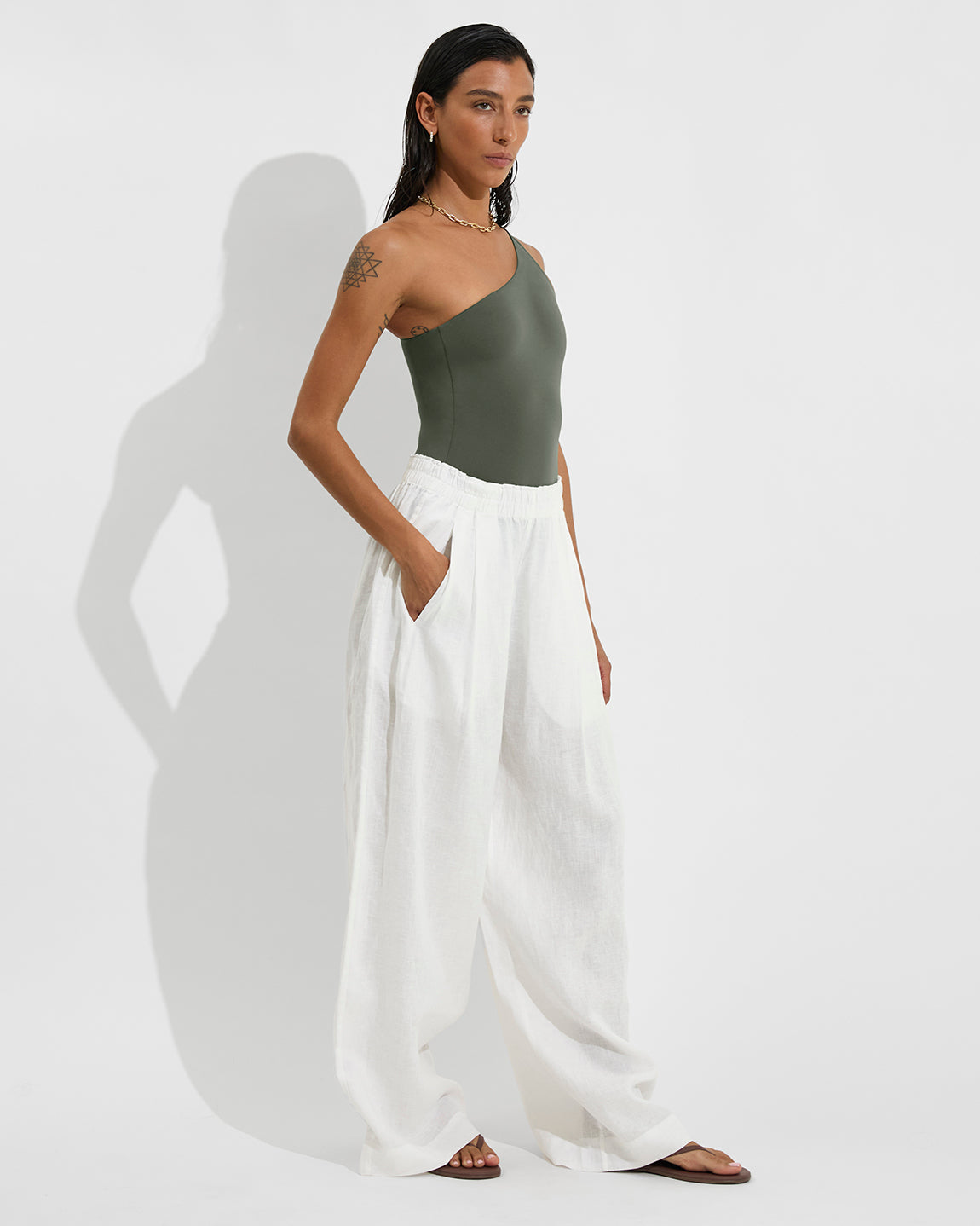 Coastal Pant - White Linen Pant – Left On Friday