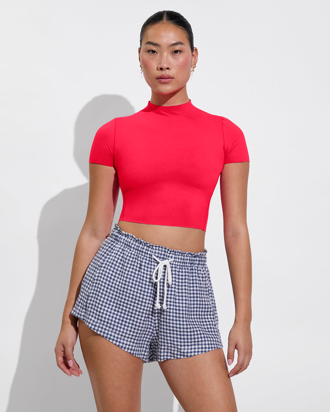 Getaway Short 2.5" - Gingham: Varsity / Coconut – Left On Friday