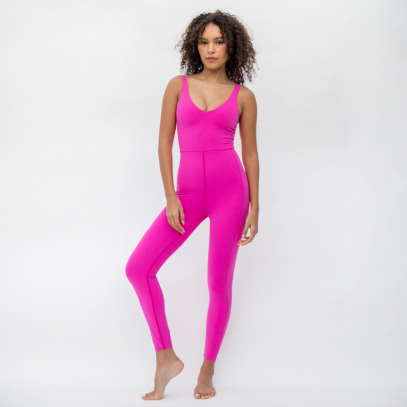 Plunge Playsuit - Pink Playsuit – Left On Friday