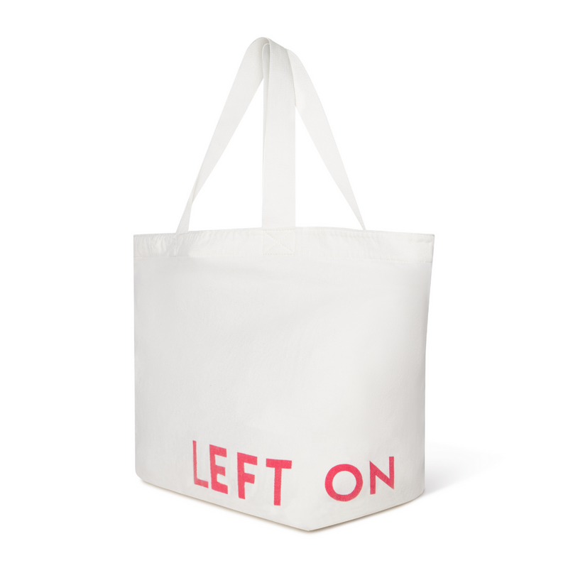 Big Beach Bag - White Cotton Beach Bag – Left On Friday
